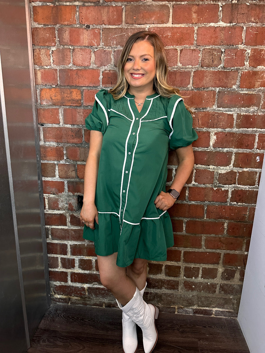 Maxine Hunter Green Dress – Wildfire Designs KY