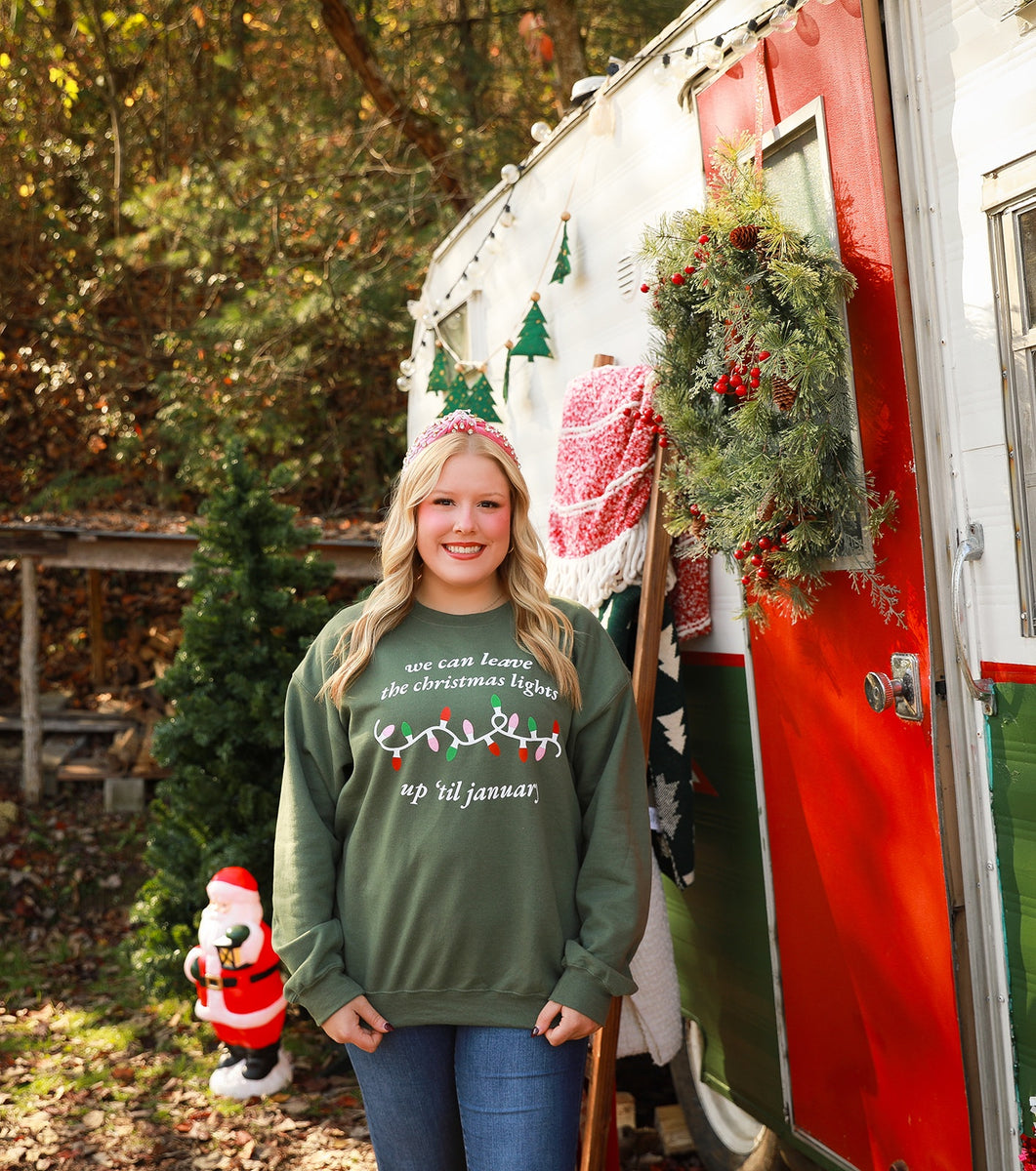 We Can Leave The Christmas Lights Sweatshirt By Gracie – Wildfire ...