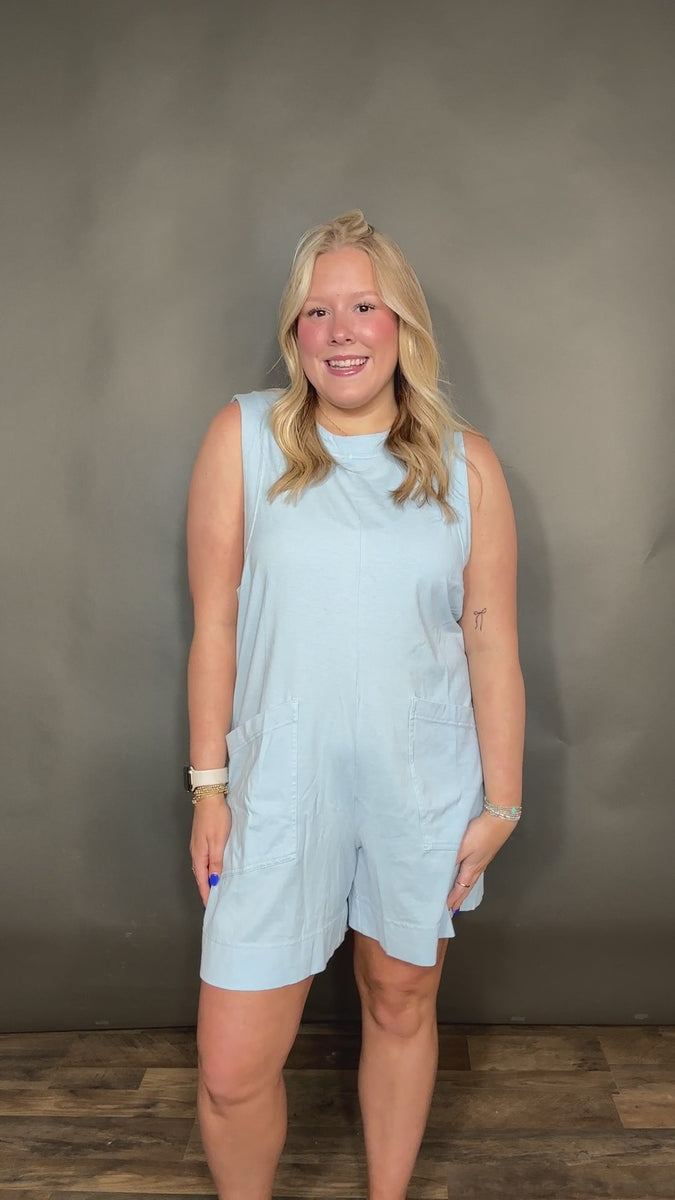 Skye Baby Blue Romper – Wildfire Designs KY